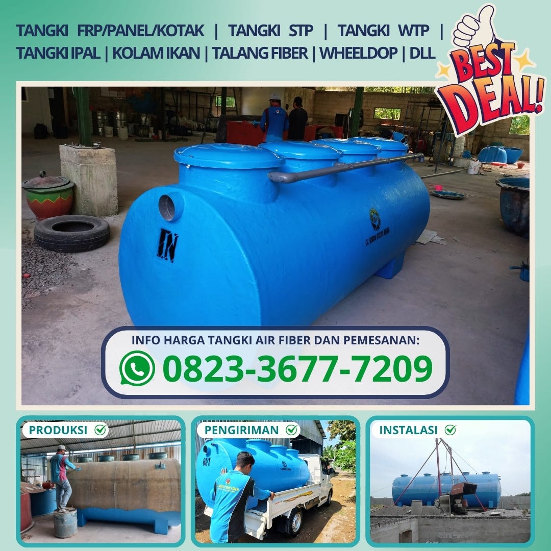 (0823–3677–7209) Harga Ekonomis Tangki Air Fiber 2000 Liter di Jember ...