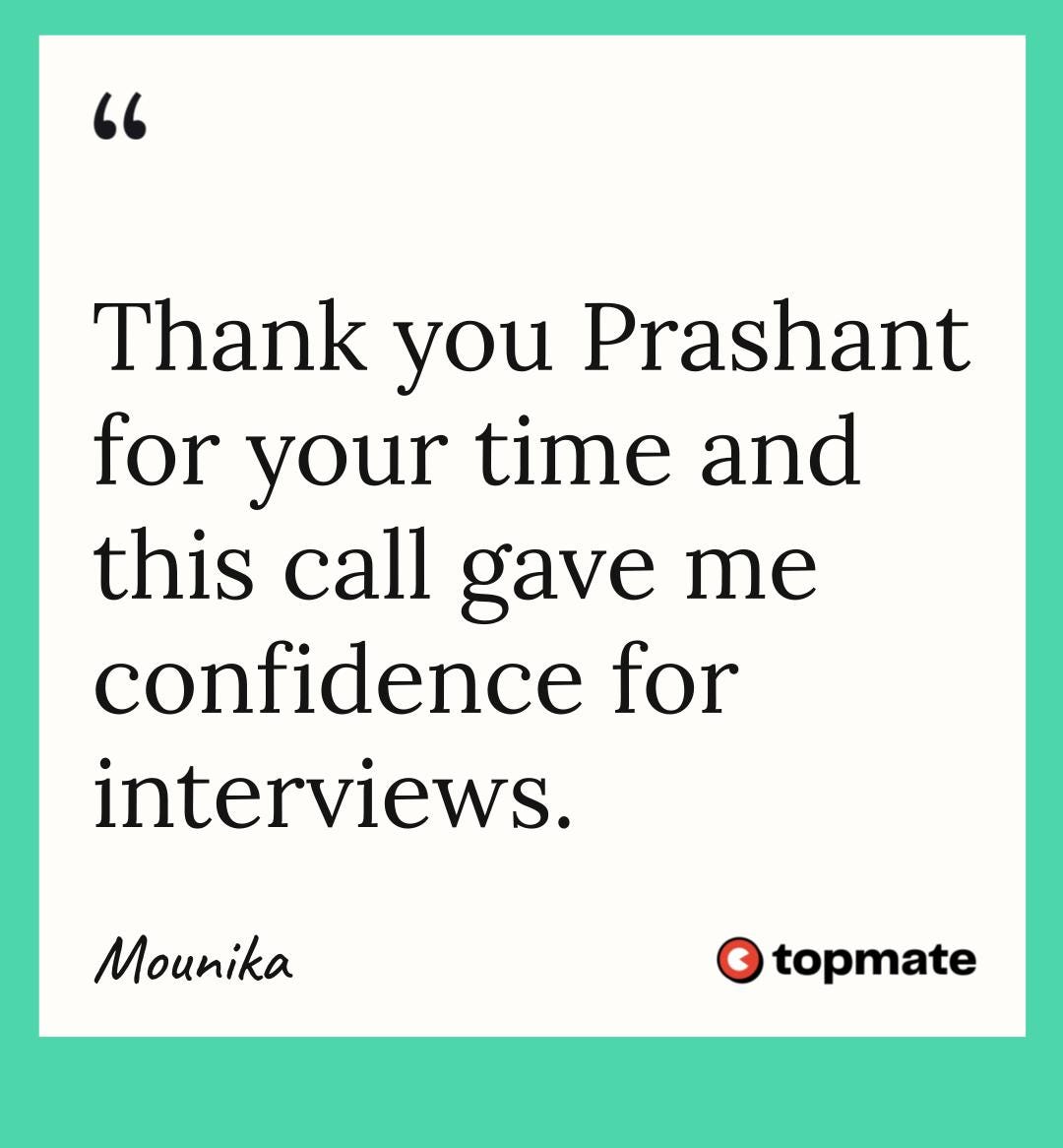 TopMate Review 22 - Prashant LearnIT - Medium