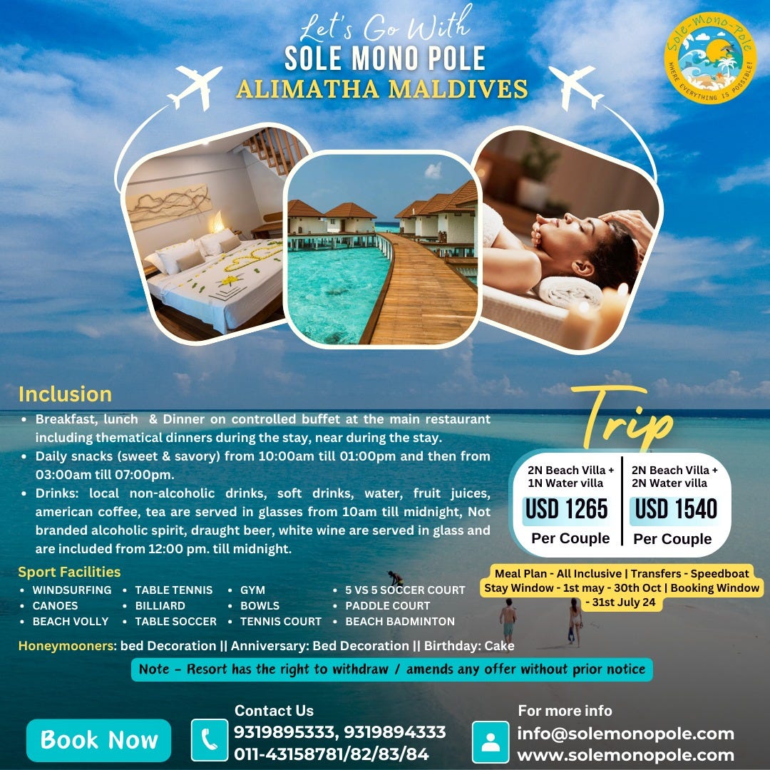 Alimatha Island Packages | Visit Maldives @ Book Now +91 9319895333 ...