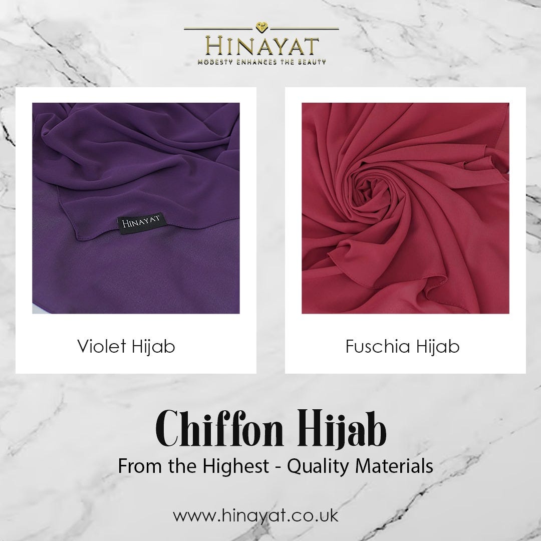 Upgrade your hijab game with the luxurious Chiffon hijab from Hinayat ...