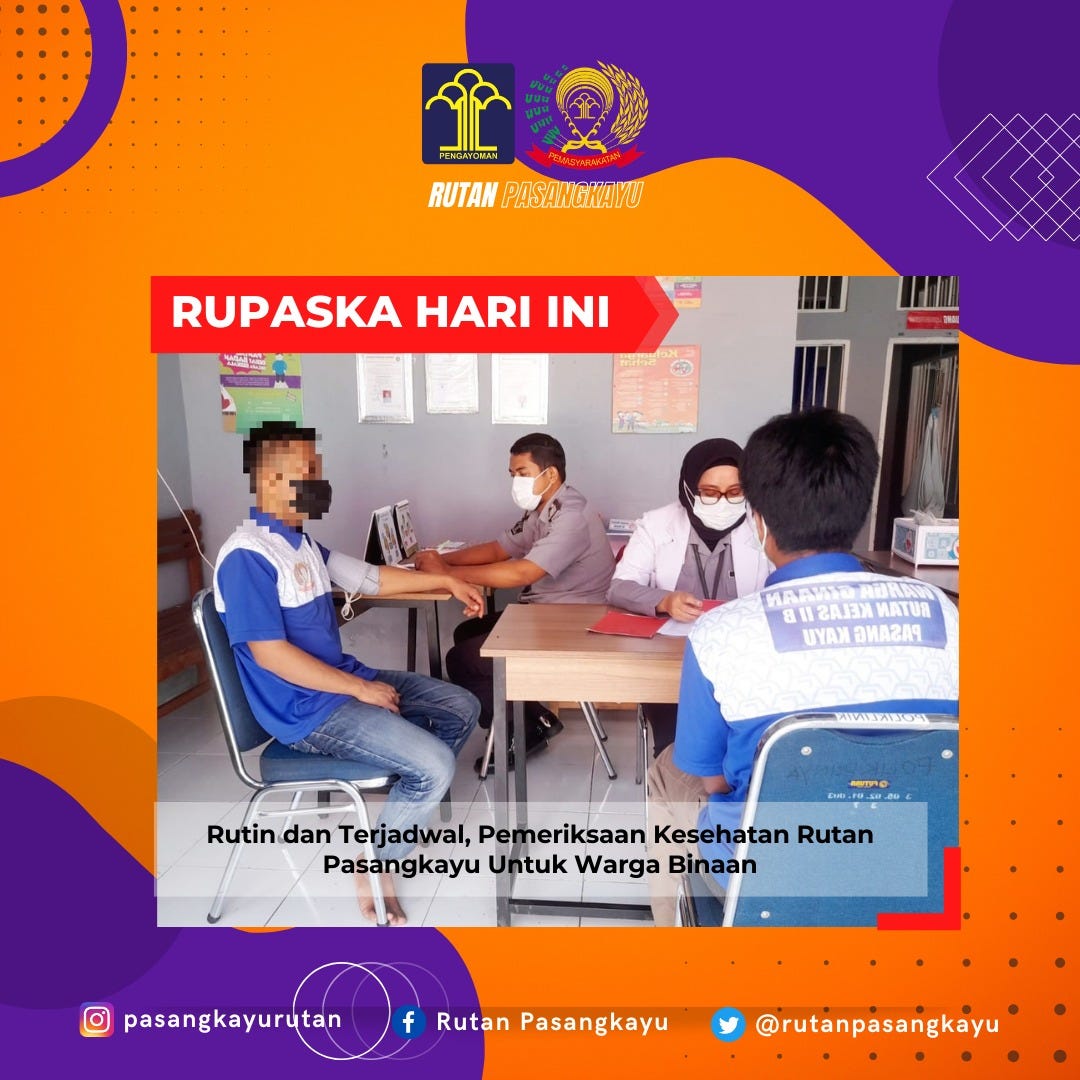 Rutin dan Terjadwal, Pemeriksaan Kesehatan Rutan Pasangkayu Untuk Warga ...