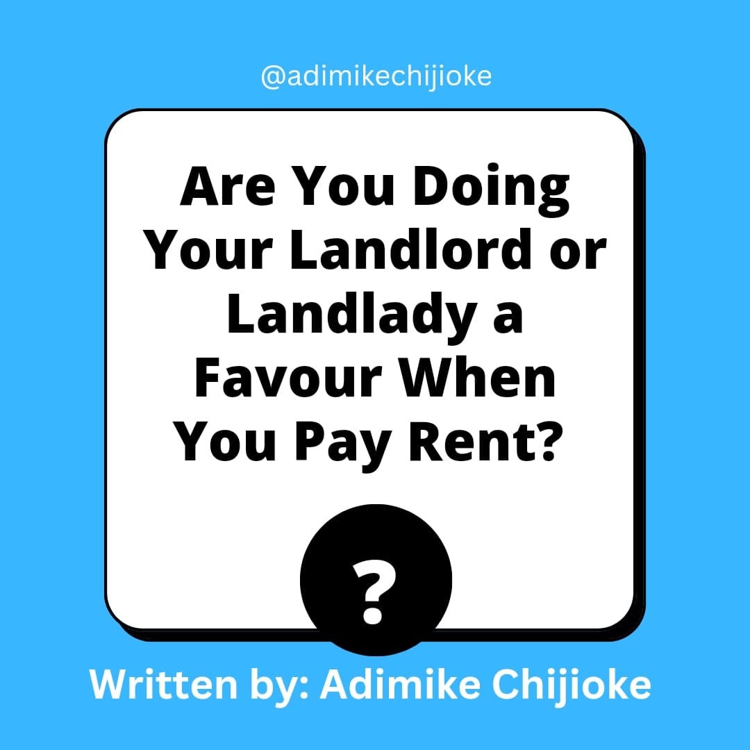 Ever feel like you're doing your landlord a favor when you pay your ...