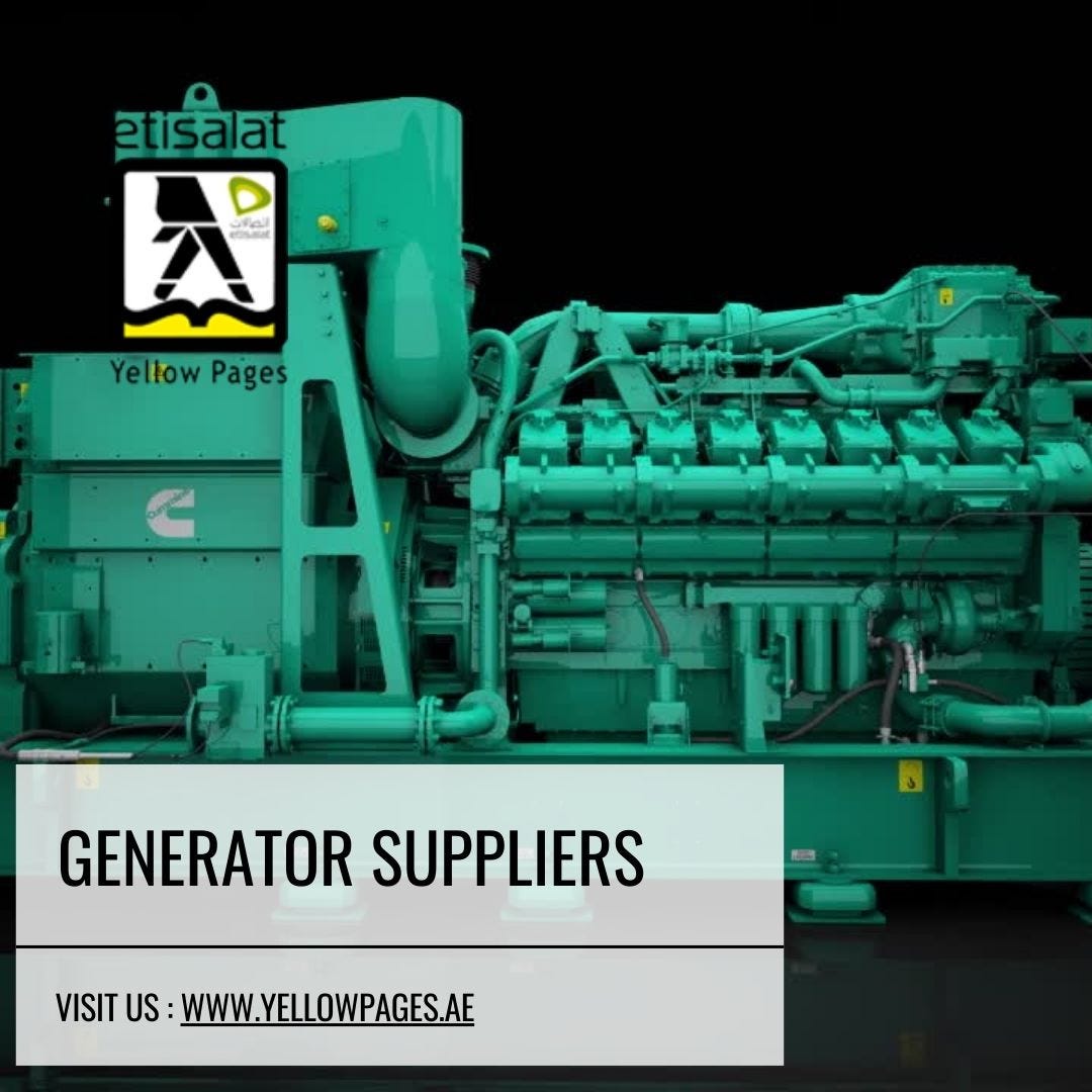 Top Generator Suppliers & Manufacturers in UAE - Takuyakimura - Medium