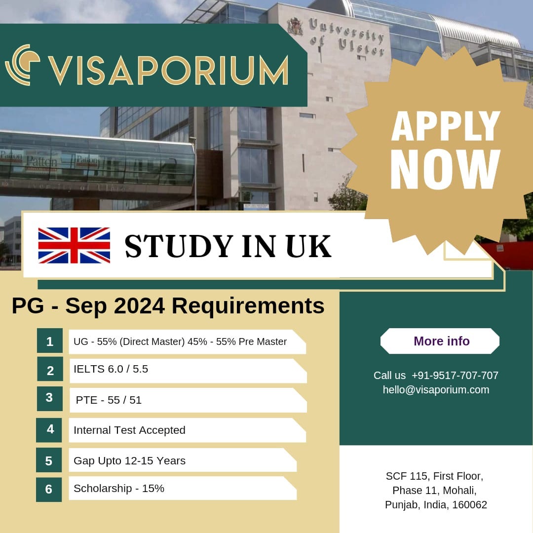 Study in UK PG — SEP 2024 Requirements - Visaporium - Medium