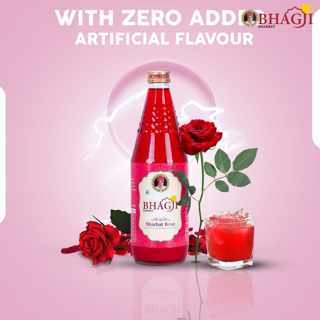 Bhagji rose sharbat - Bhagjisharbat - Medium