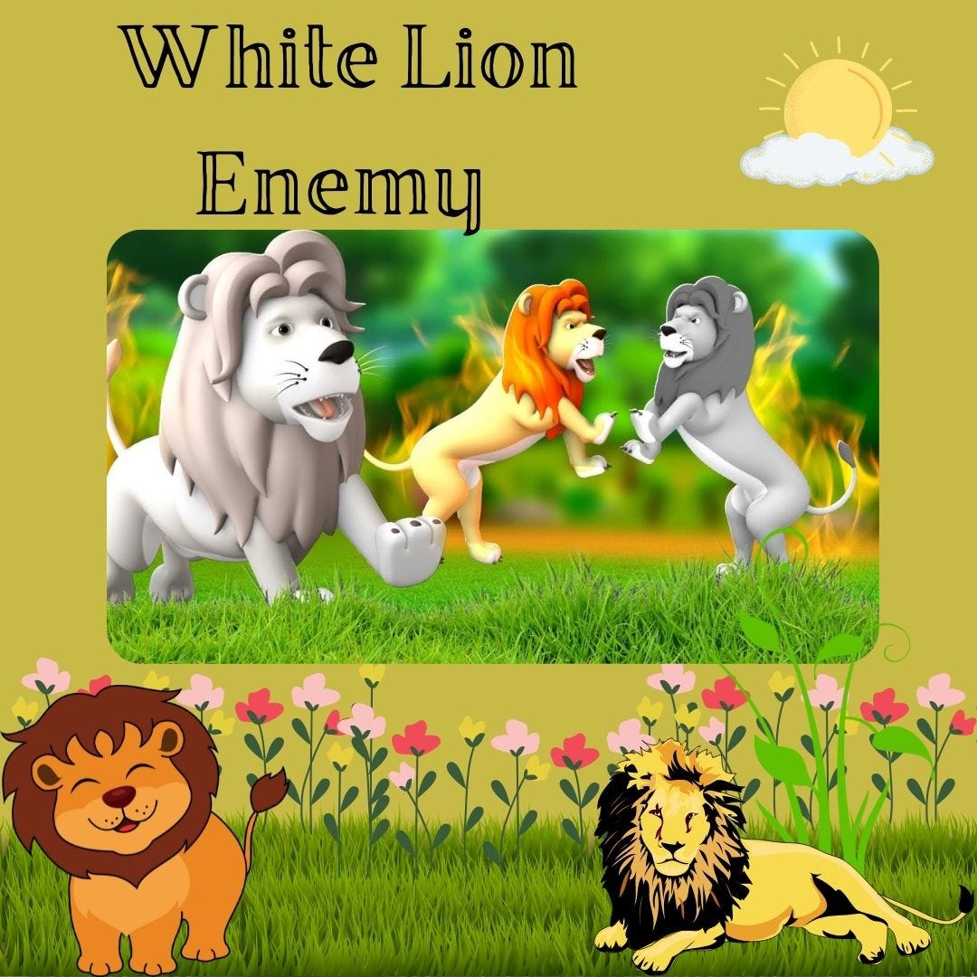 White Lion Enemy Story 3D Animated Tamil Moral Stories JOJO TV Tamil ...
