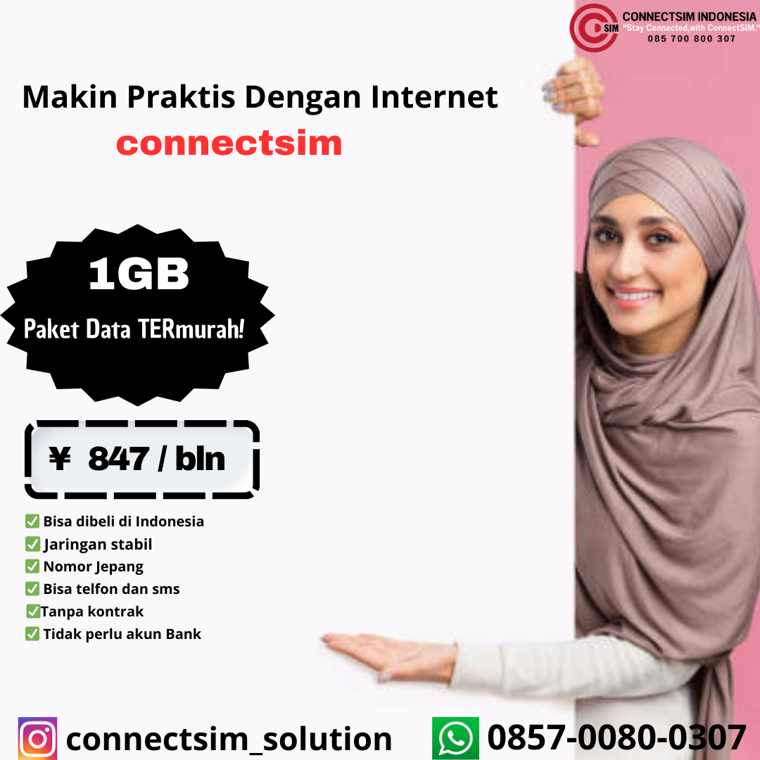 0857–0080–0307, Jual Paket Data Internet Connect SIM LPK Jepang - Paket ...