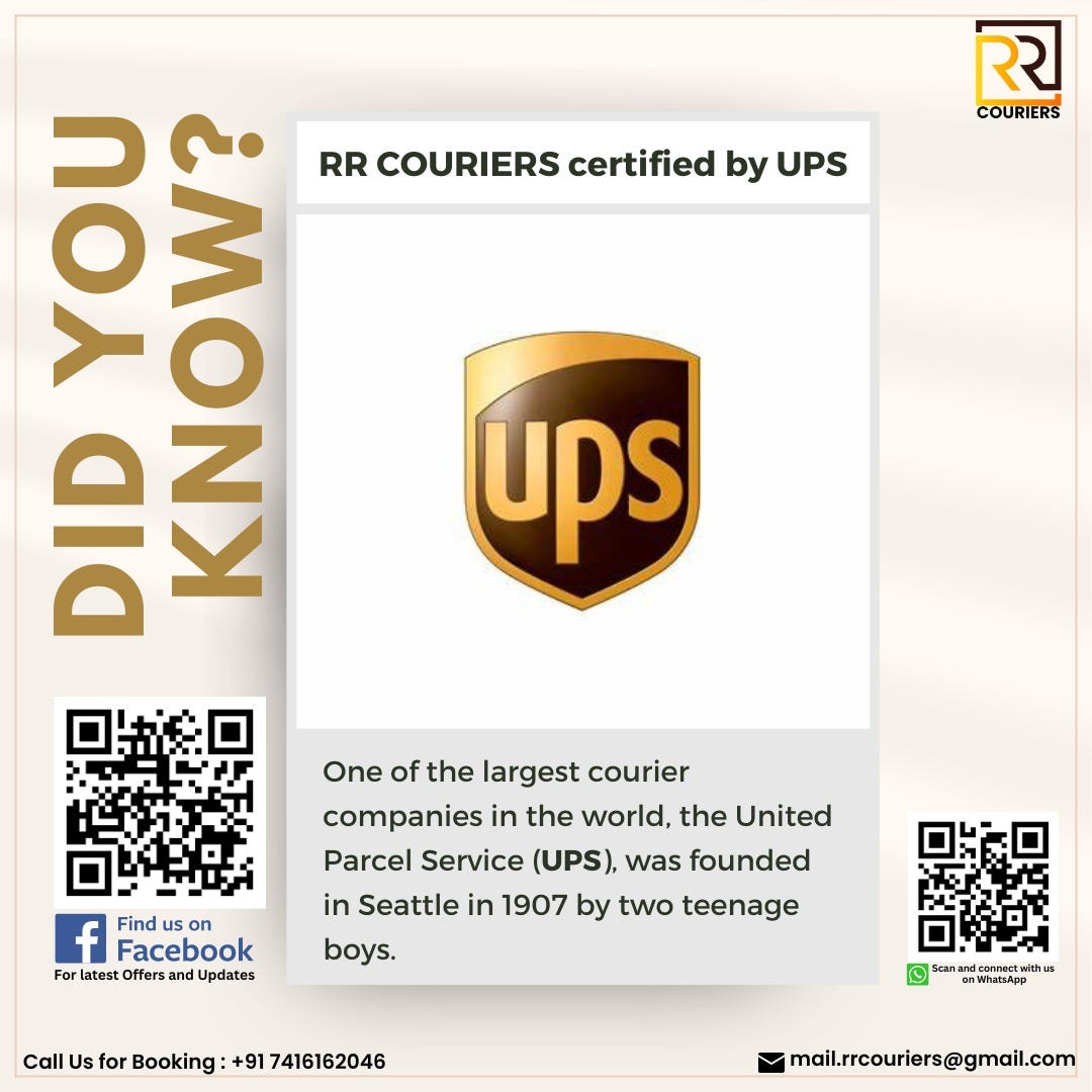 Do You Know??? . . . . One of the largest courier companies in the ...