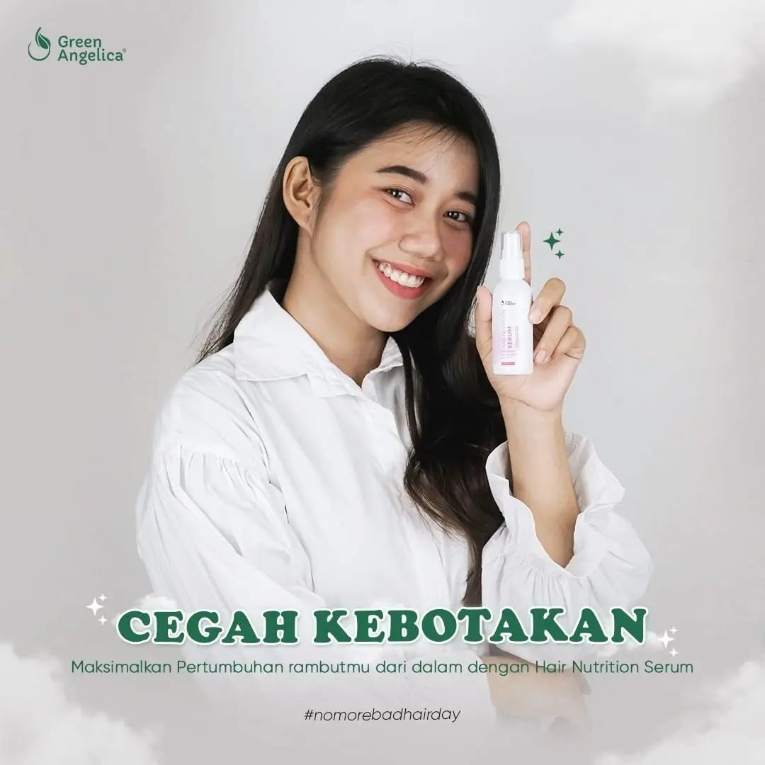 PROMO, 0822-2909-5239, Masker Penebal Rambut Green Angelica Green ...