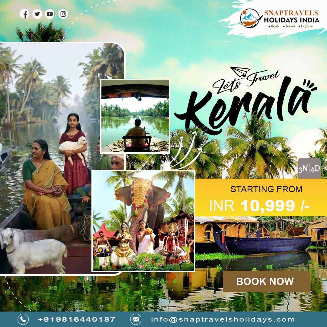 Book Kerala Tour Packages - SnapTravels Holidays India - Medium