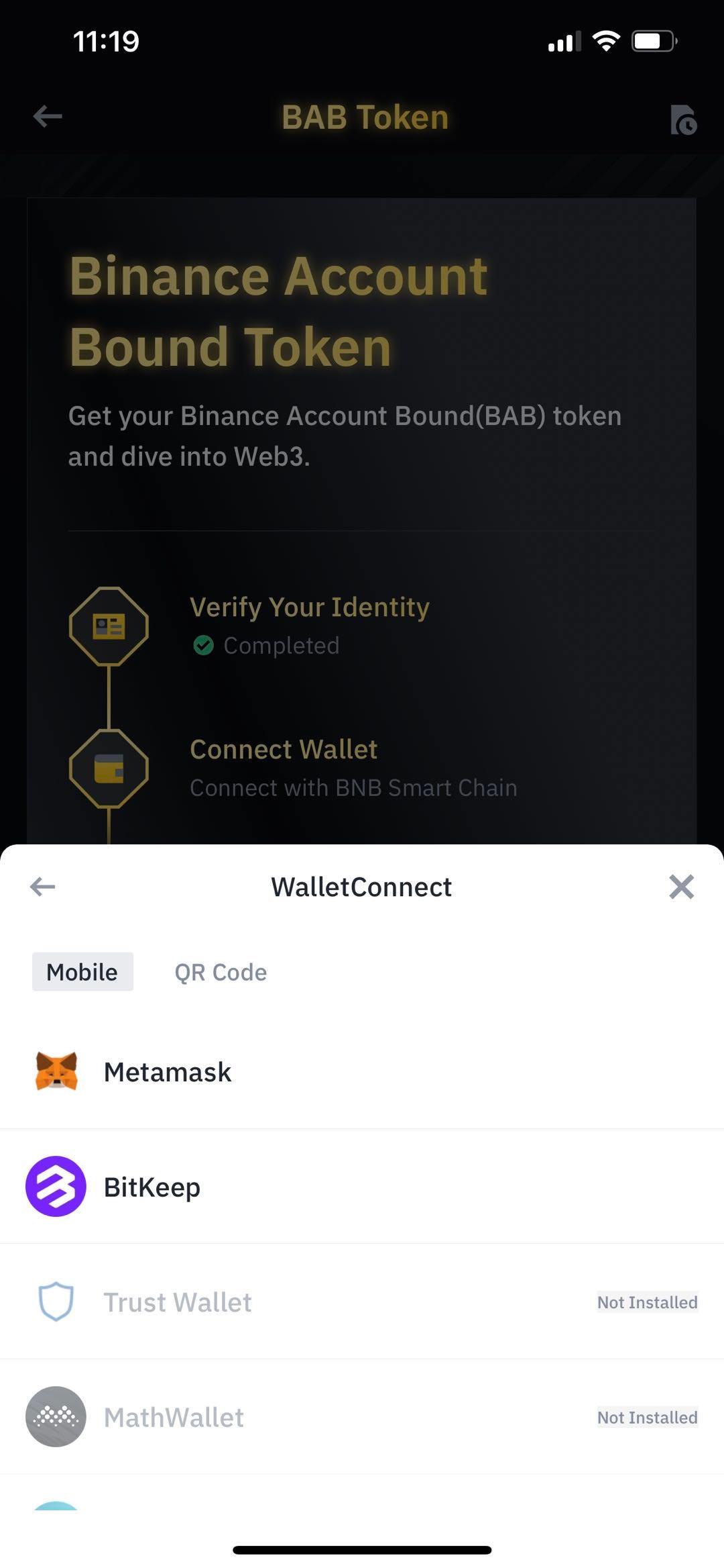 Do you mint #BAB (Binance Account Bound) tokens using BitKeep Wallet? 👀 ...