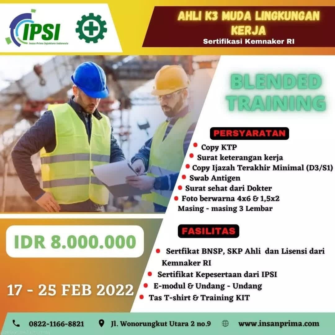 PT Insan Prima Sejahtera Indonesia merupakan PJK3 yang menyediakan jasa ...