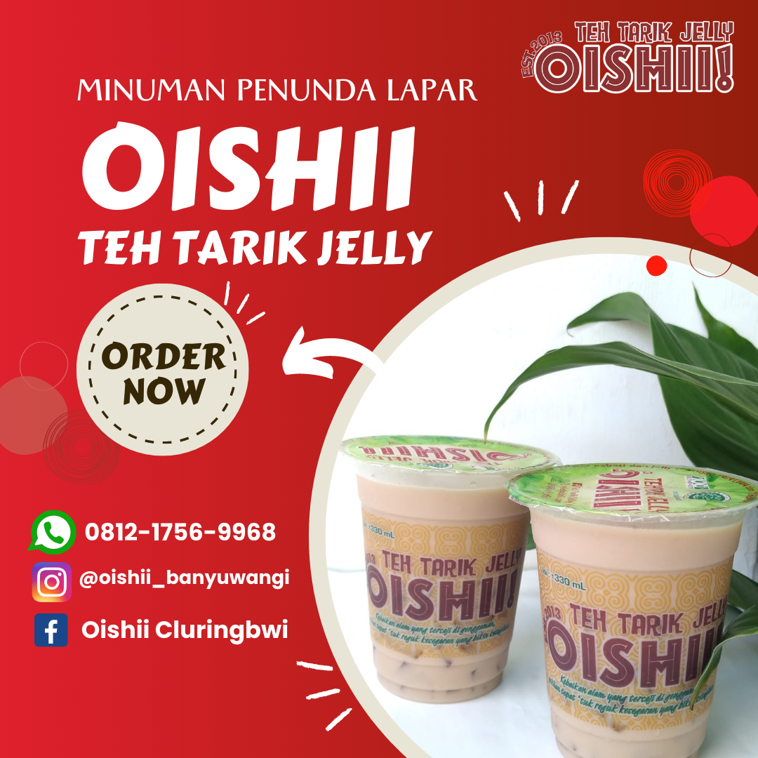 MINUMAN OISHII TEH TARIK JELLY SEGAR DAN SEHAT - Oishiibanyuwangi - Medium