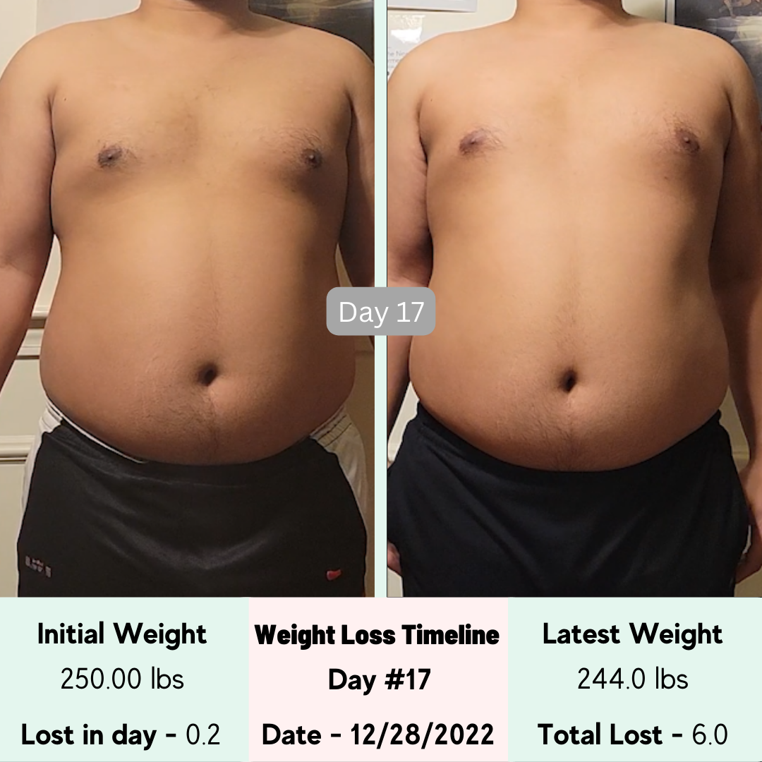 Day 017 Weight Loss— Back on track! [250 to 244.0] - Weight Loss ...