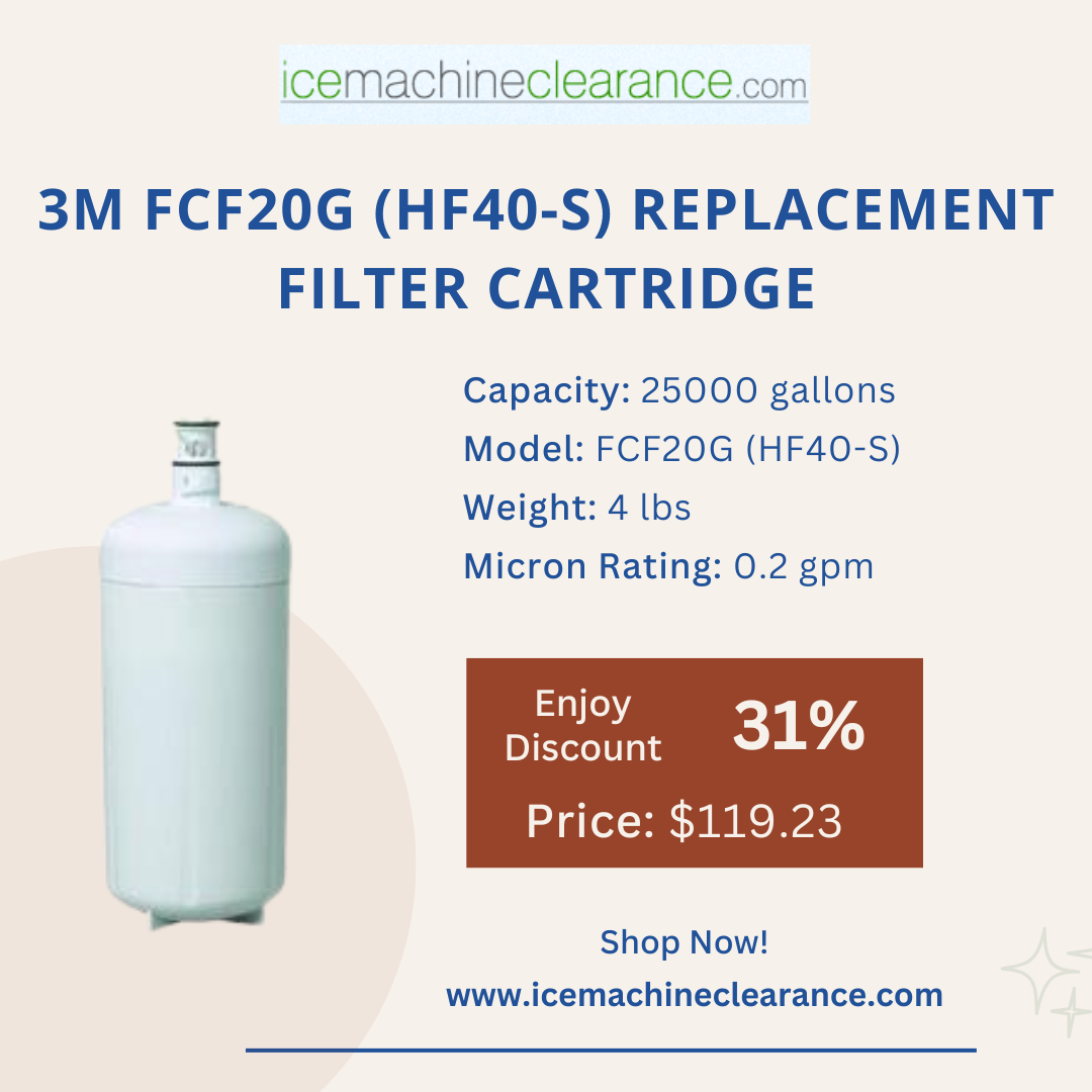 3M FCF20G (HF40-S) Replacement Filter Cartridge — For FF20G | 25,000 Gallons | 0.2 Micron | NSF ...