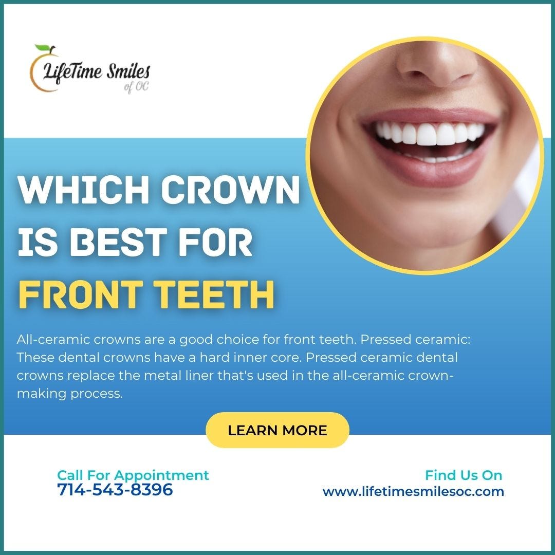 Which Crown is Best For Front Teeth - Life Time Smiles OC - Medium