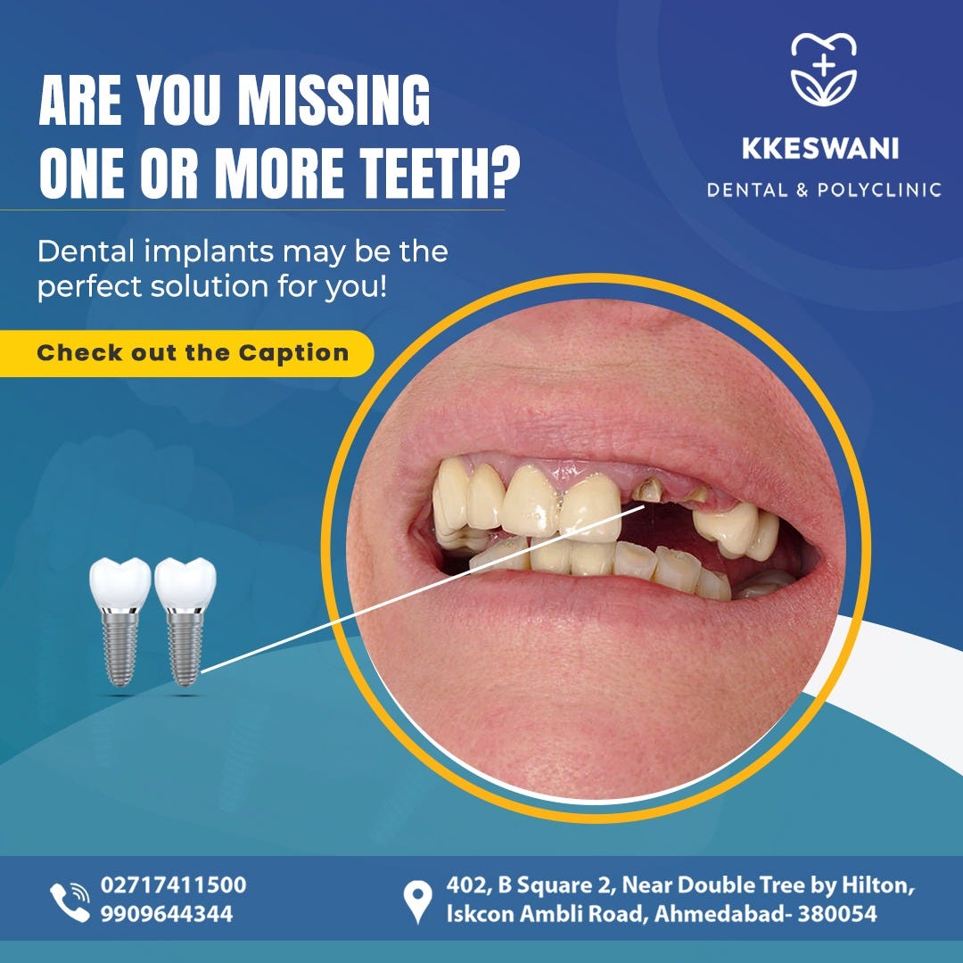 Dental Implant Clinic in Ahmedabad — kkeswani Dental & Polyclinic - dentaland polyclinic - Medium