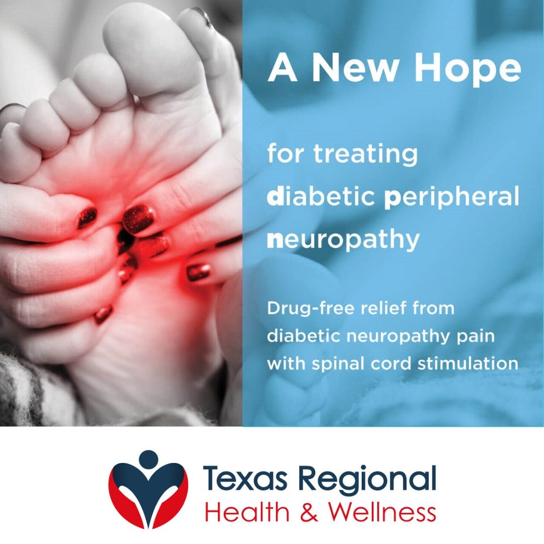 Drug-free relief from diabetic neuropathy pain with spinal cord ...