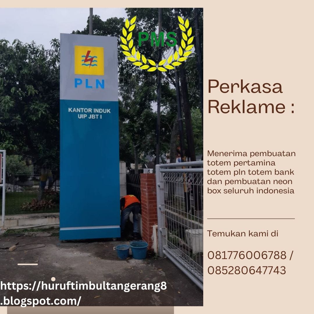 Jasa Pembuatan Totem Karawang | Biaya pembuatan pylon sign PLN | | by ...
