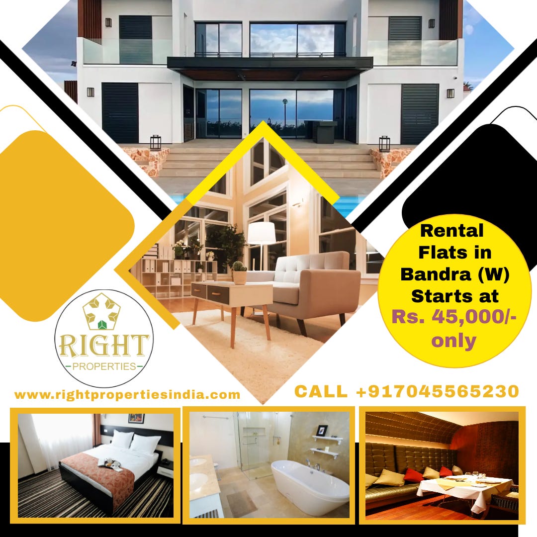 1 BHK Flat on Rent at Bandra West Starts at Rs. 48,000/- only. - Right ...