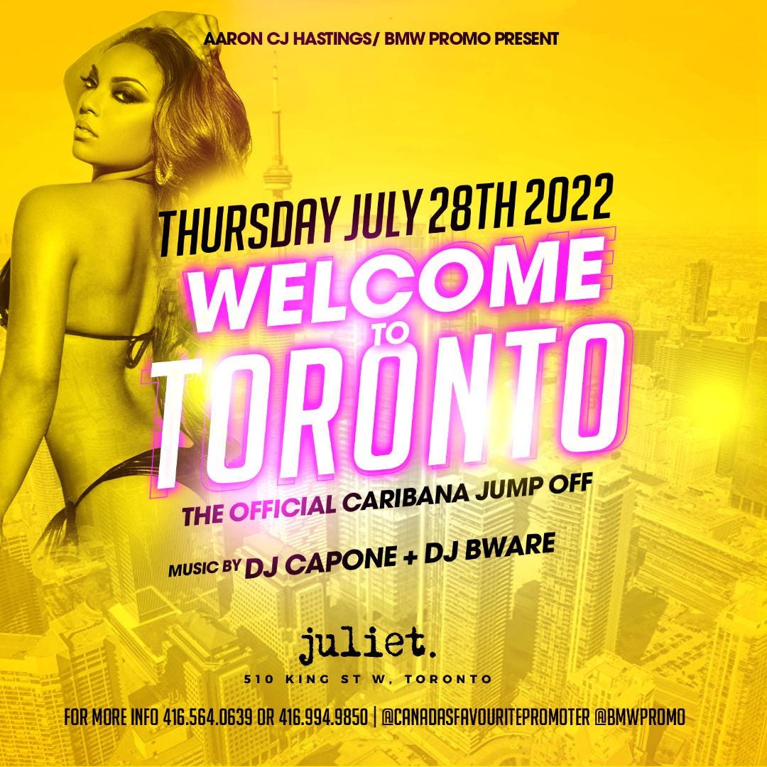 WELCOME TO TORONTO THE CARIBANA JUMP OFF - TicketGateway - Medium