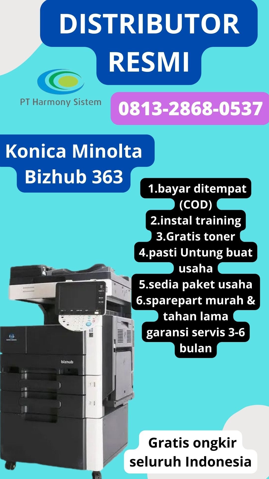 Distributor Resmi mesin fotocopy Konica Minolta 363 Ampenan Dayan peken Mataram ...
