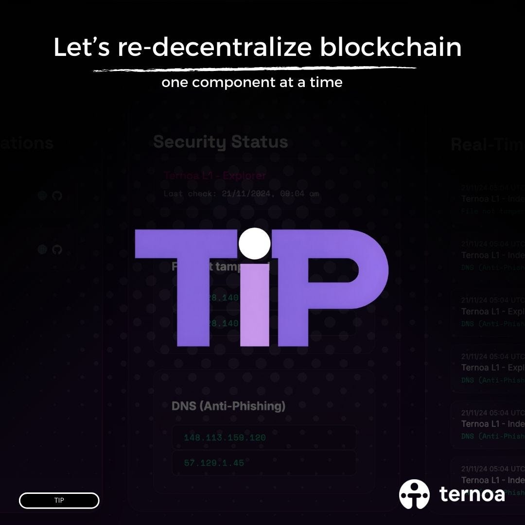 Make the Blockchain Decentralized Again: A Journey with TIP | by Mickaël Canu | Ternoa TIP ...