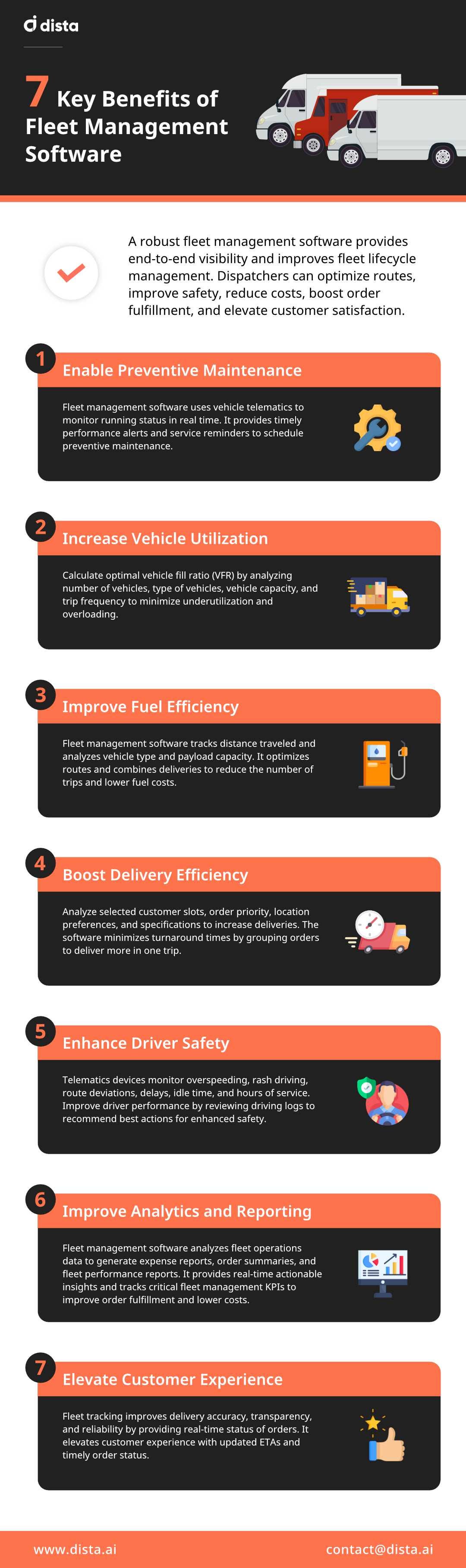 [Infographic] 7 Key Benefits of Fleet Management Software - Dista ...