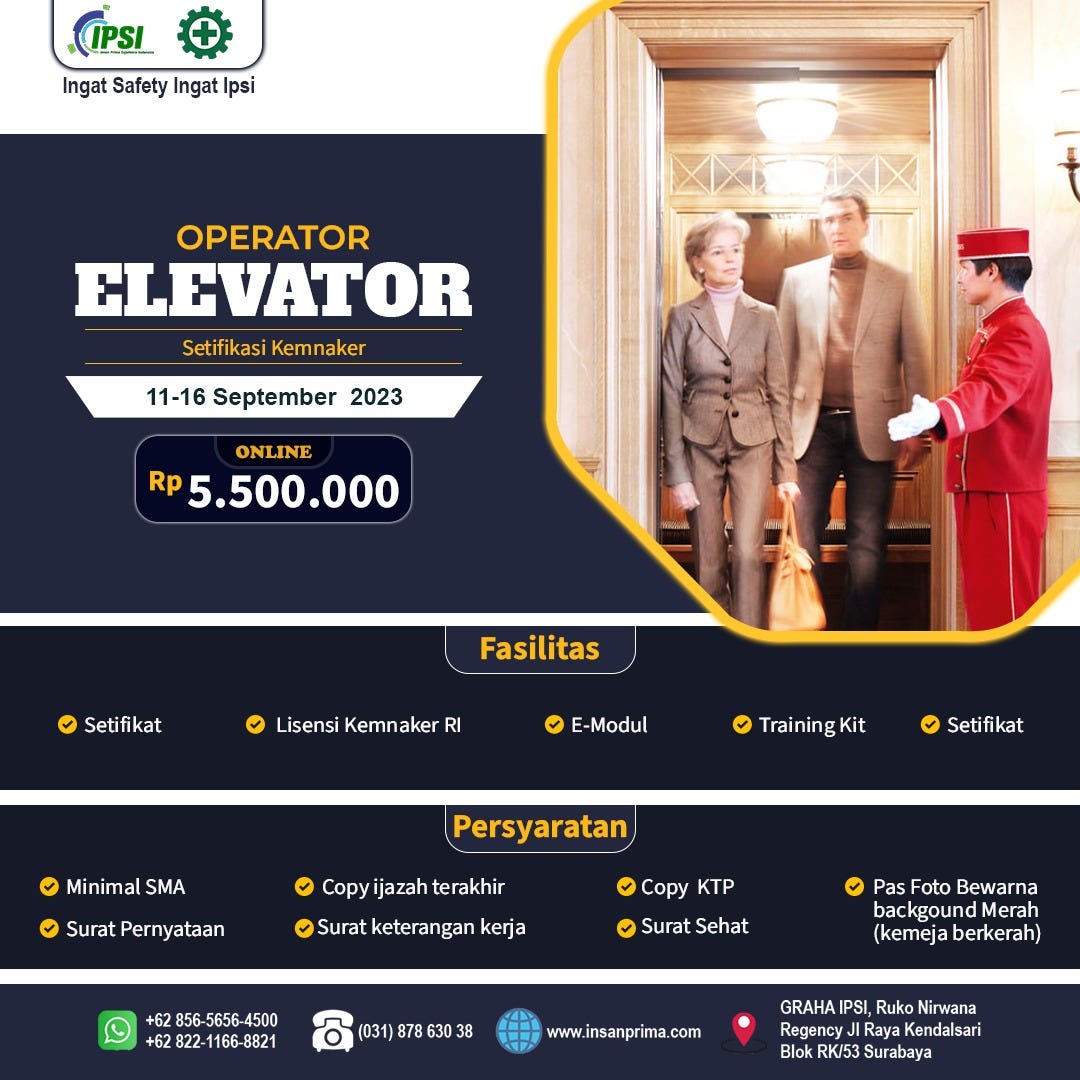 OPERATOR ELEVATOR TERBAIK. WA : (0856-5656-4500) (0822-1166-8821)… | by Pelatihanoperatorgondola ...