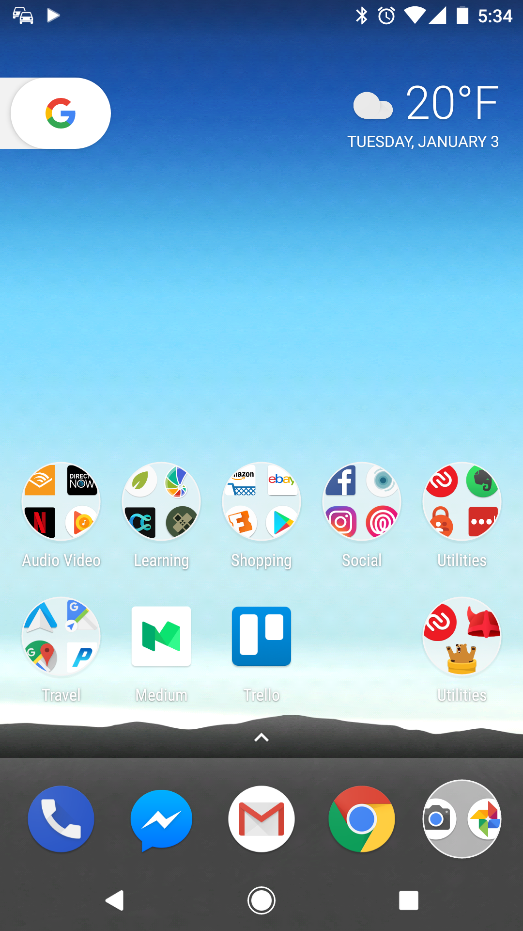 Here’s my home screen. I keep everything in folders lest my OCD s go ...