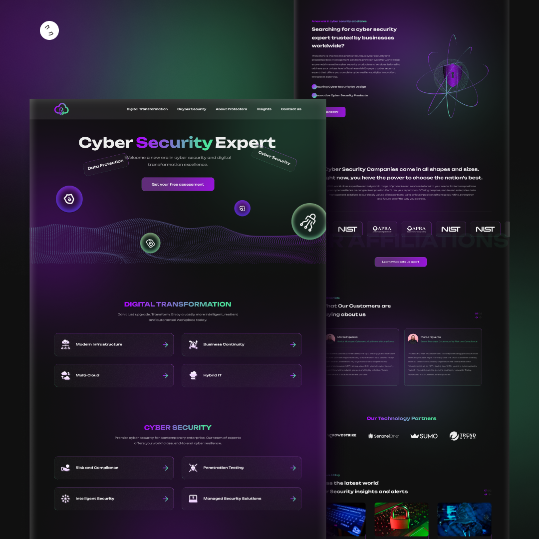 Cyber Security Expert — website. A cyber security expert website is a… | by Caliber Design ...