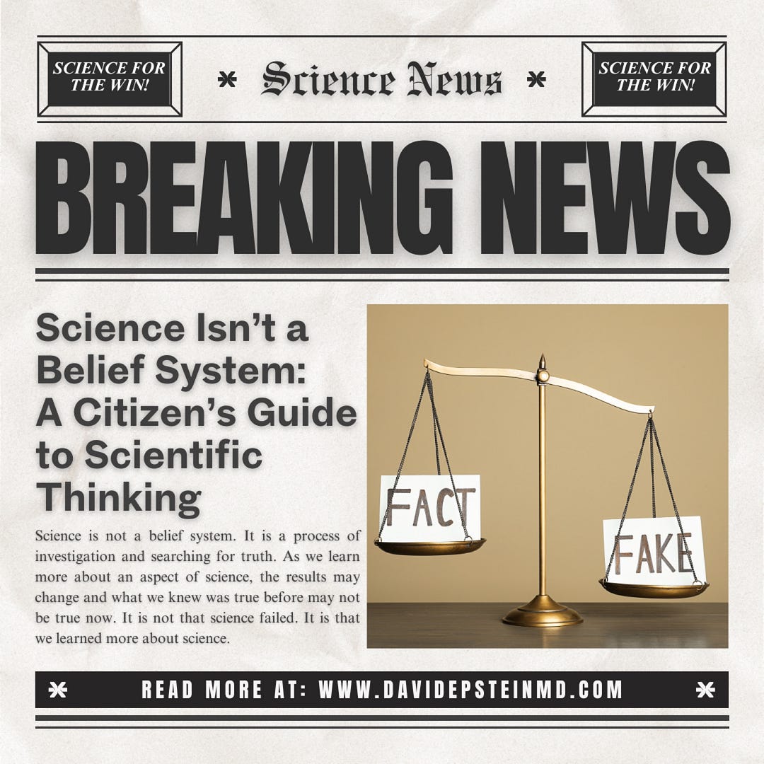 Science Isn’t a Belief System: A Citizen’s Guide to Scientific Thinking ...