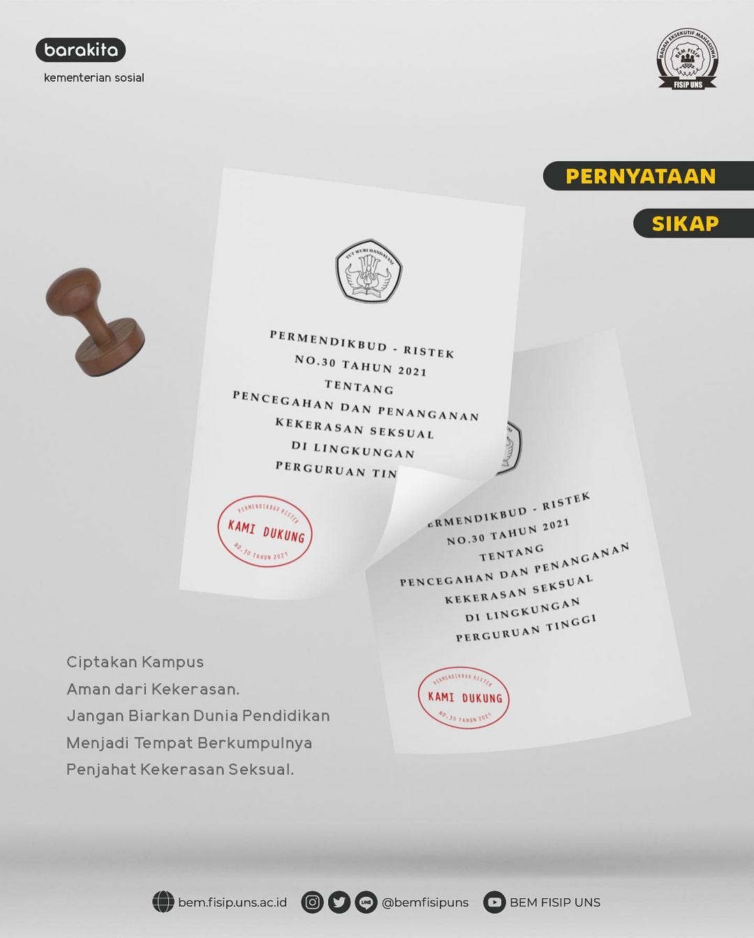BEM FISIP UNS mendukung diterbitkannya Permendikbud Pencegahan dan Penanganan Kekerasan Seksual ...