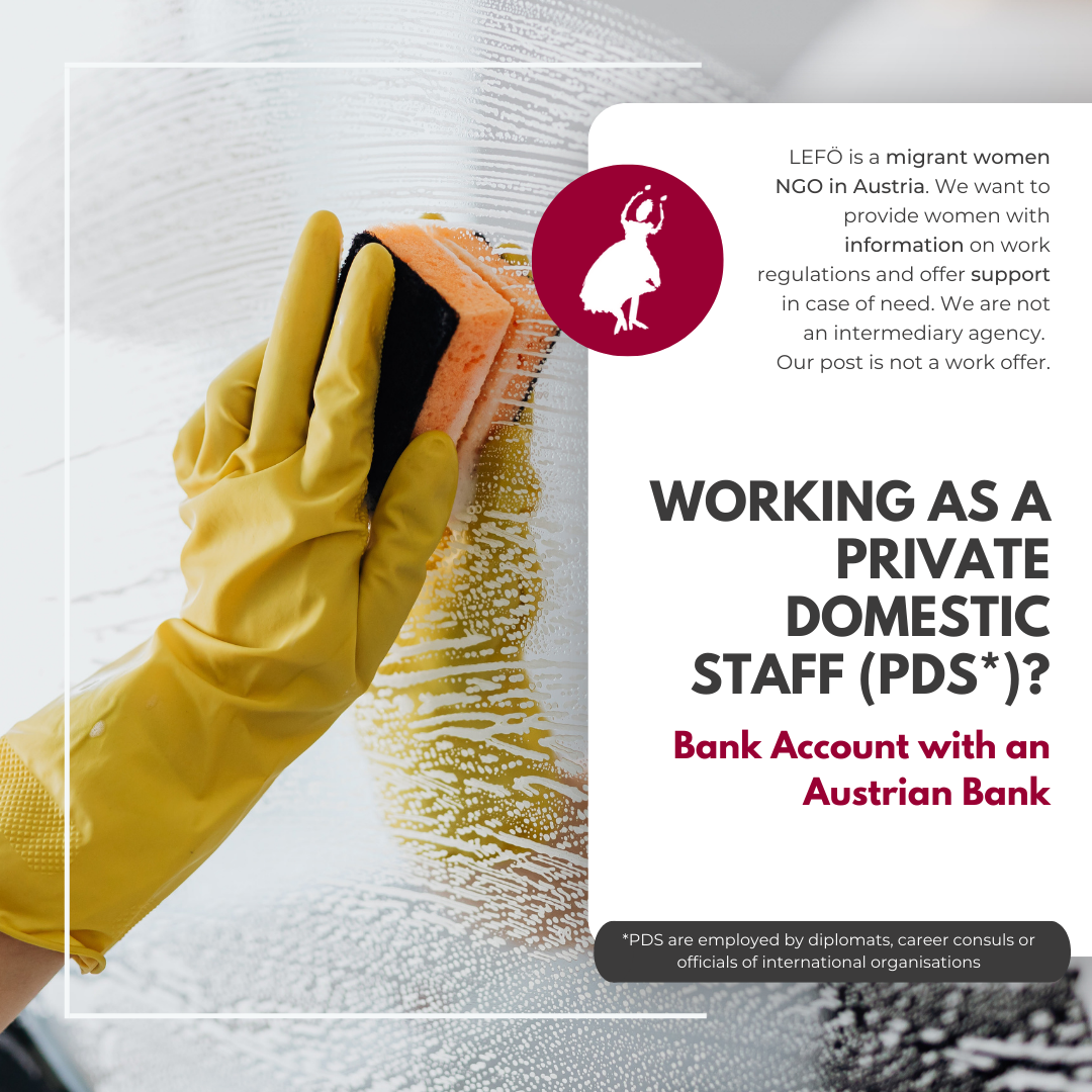PDS | Bank Account with an Austrian Bank - LEFÖ-IBF - Medium