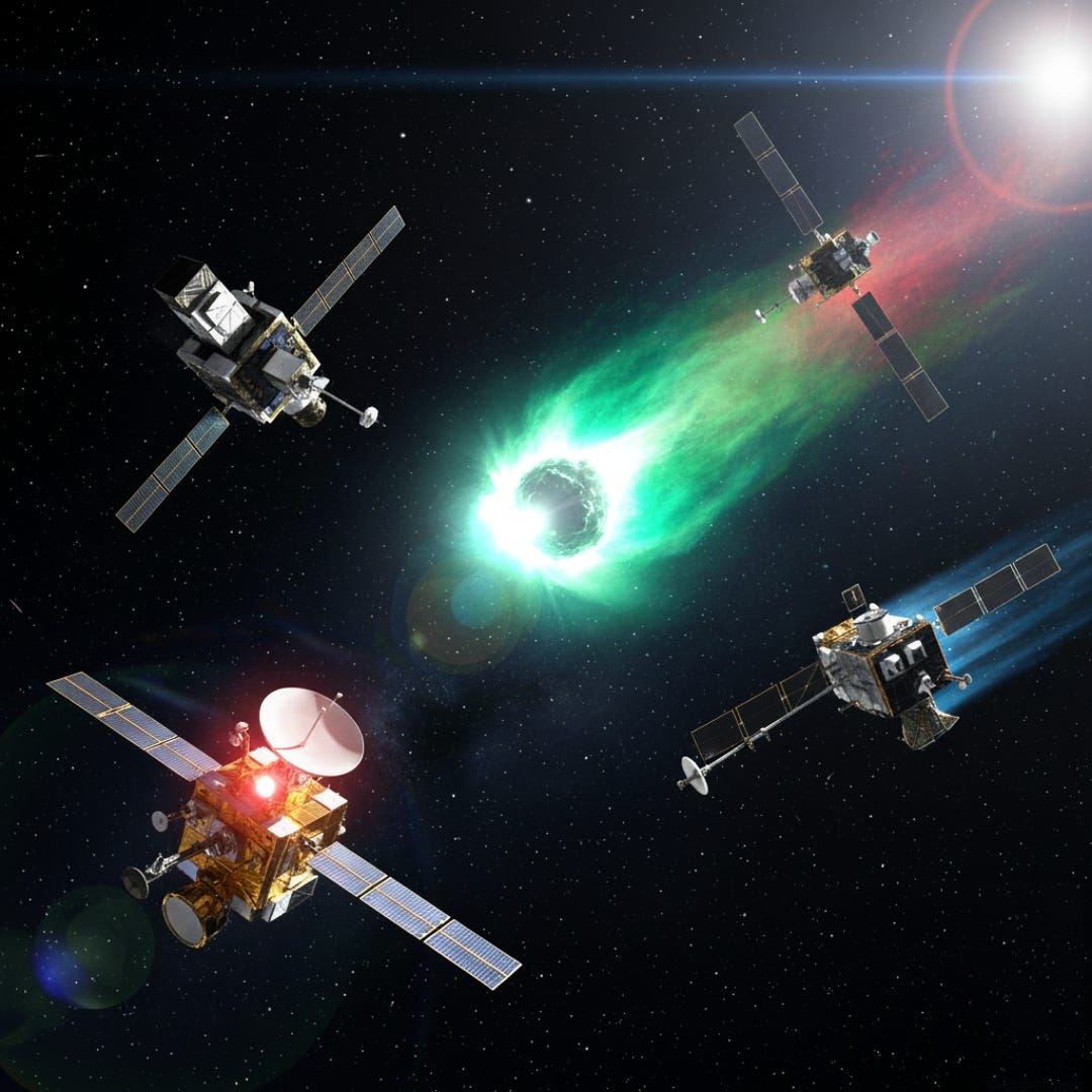 4 SPACECRAFT, 1 TAIL - 3I/ATLAS.. Four Spacecraft are Currently ...