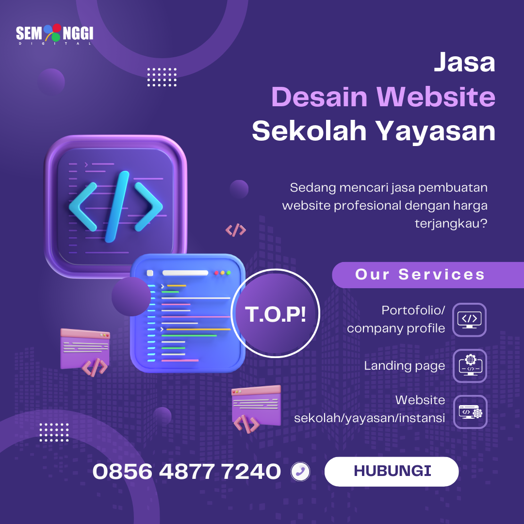 Telp 0856 4877 7240 Jasa Desain Landing Page Sekolah SMA Marang Kayu ...
