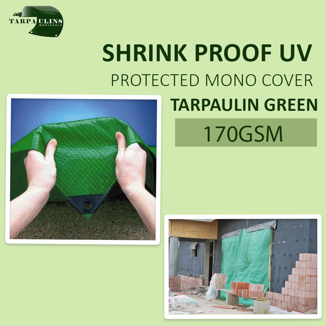 Green High-Quality Waterproof Mono Cover Tarpaulin 170gsm - tarplin ...