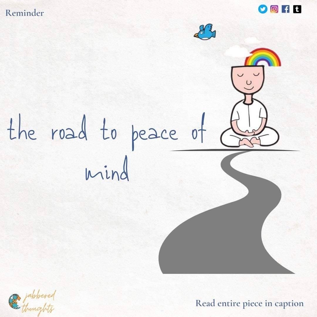 The road to peace of mind.. When you see all the things wrong with ...