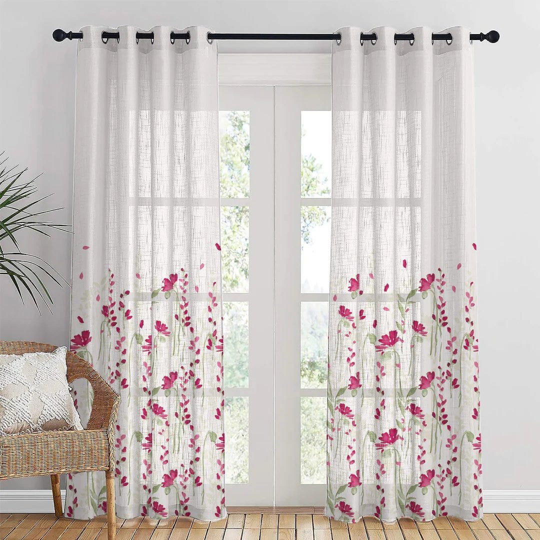 Sheer Curtains - Abu Dhabi Wallpaper - Medium