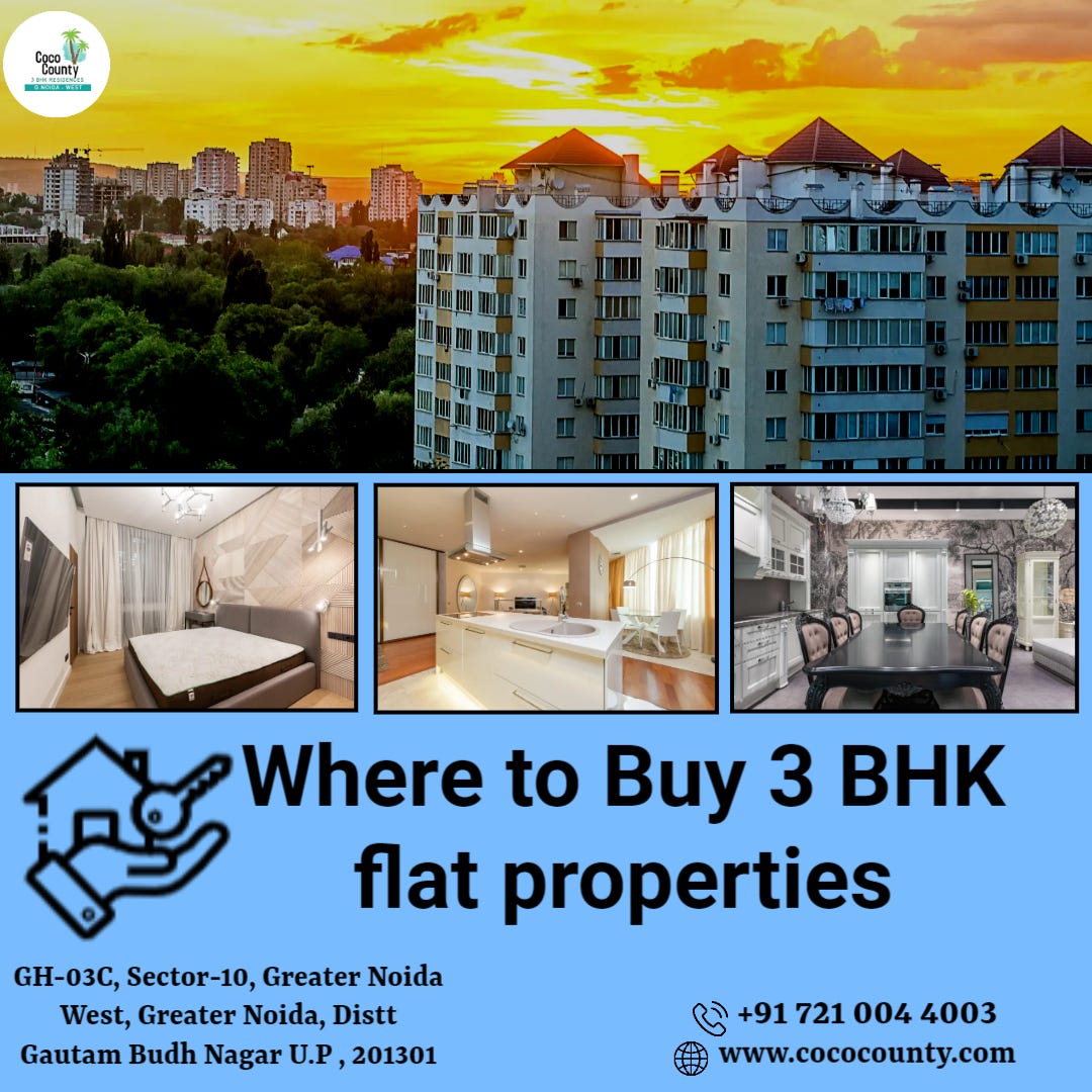Where to Buy 3 BHK flat properties - Cococounty - Medium