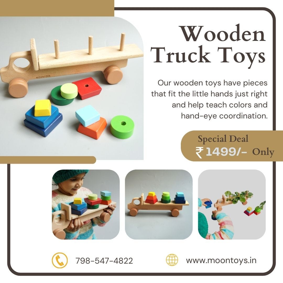 Detachable Shape Stacker Truck Toys - Moon Toys - Medium