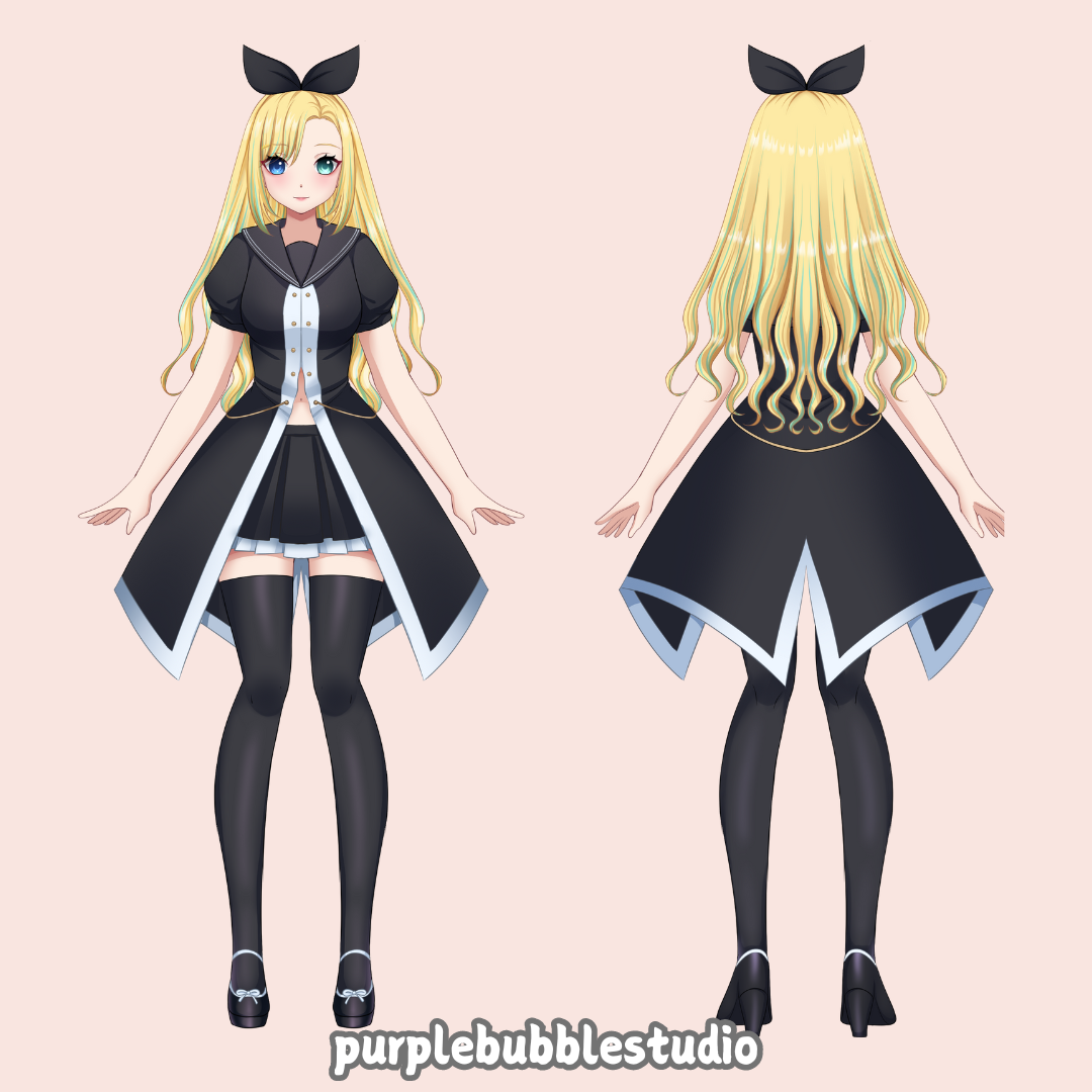 Character Sheet for Your Anime OC: A Royal French Maid Design ...
