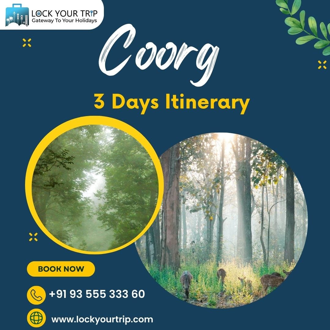 Coorg 3 Days Itinerary: Embracing the Enchanting Land | by vinod lyt03 ...
