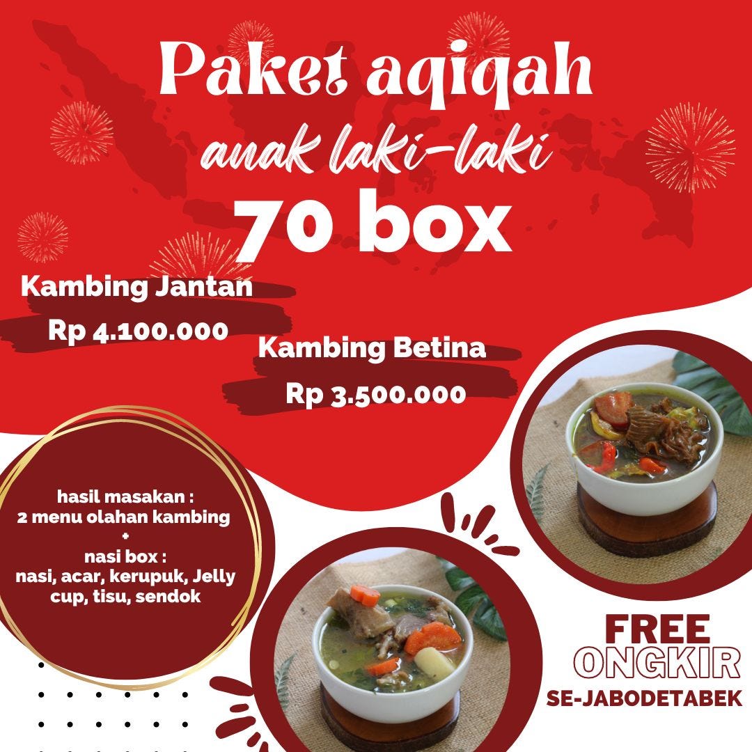 Paket aqiqah anak laki-laki 70 box - aqiqah nusantara - Medium