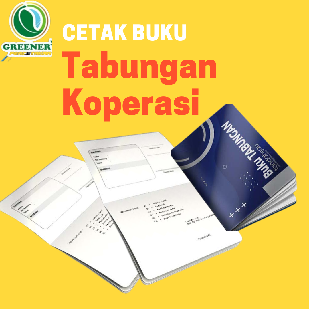 TERBAIK Cetak buku tabungan koperasi custom Palangkaraya Hub 0811 5239 490 WA - abie Greenery ...