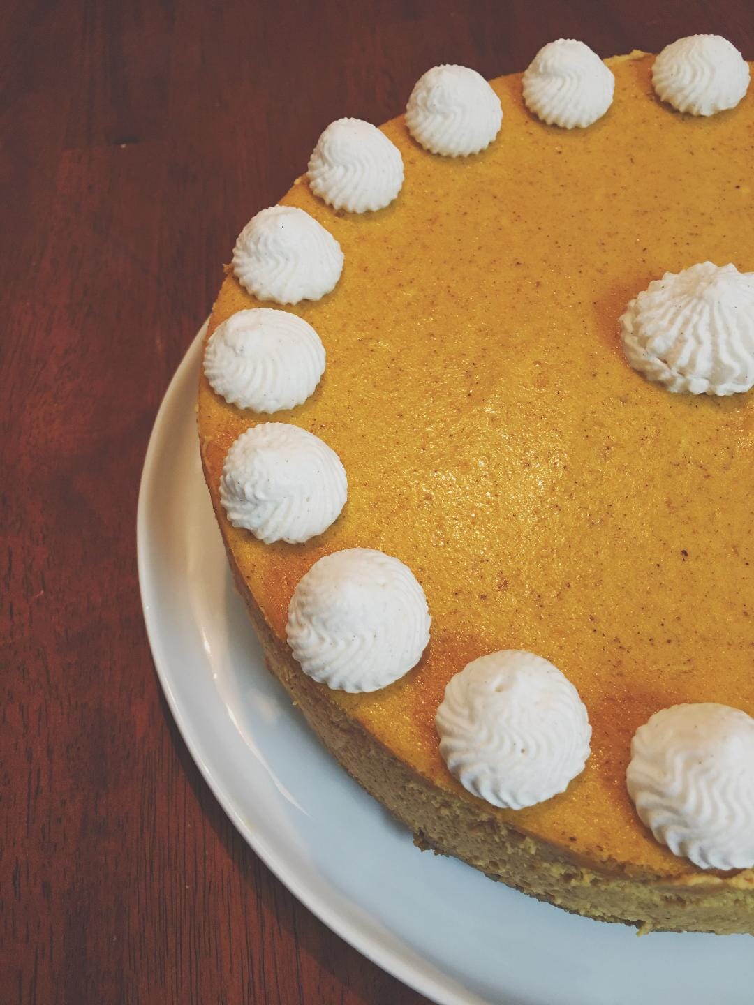 Pumpkin Cheesecake with Ginger Nuts Crust and Cinnamon Whipped Cream ...
