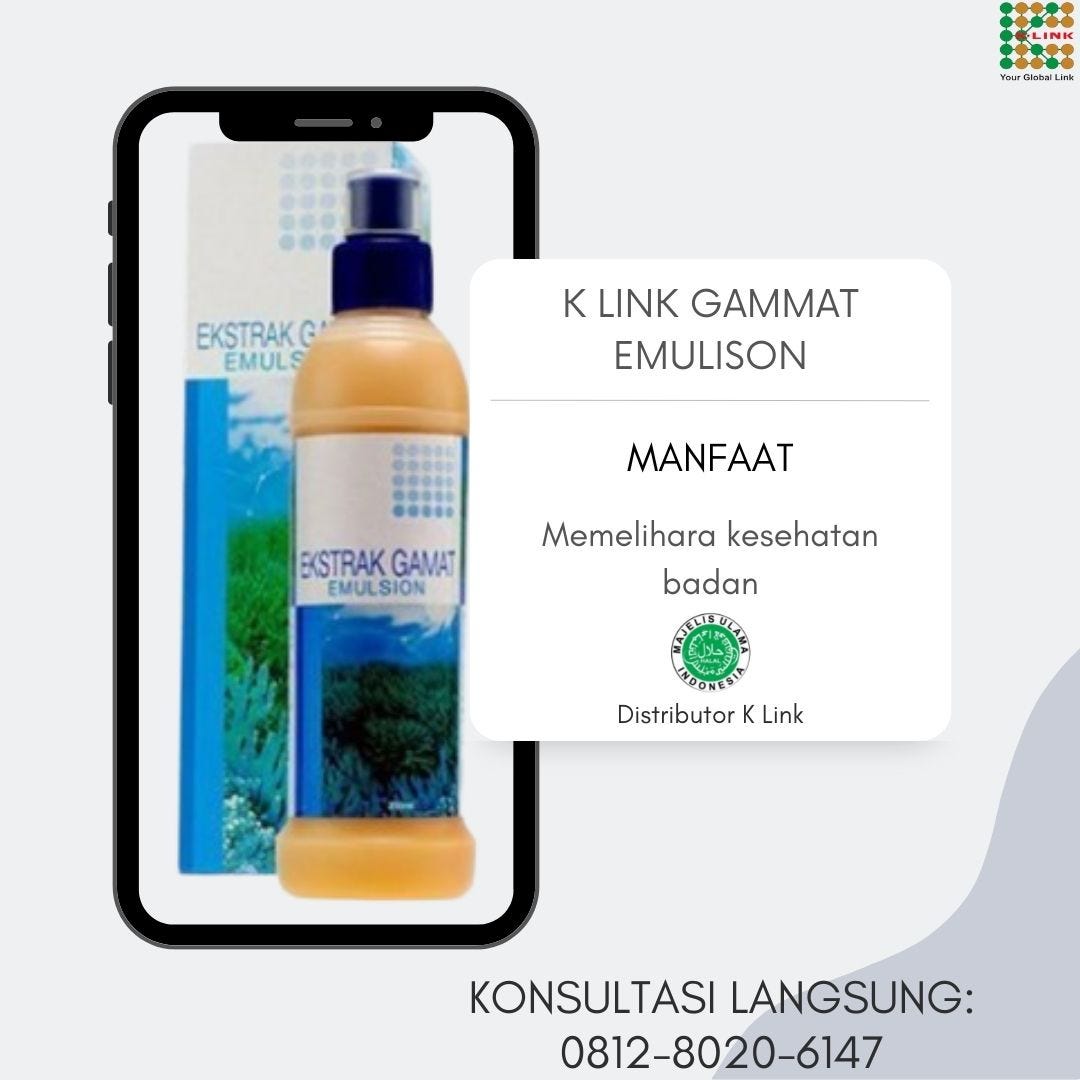 BERKUALITAS, CALL 0812–8020–6147, Harga Gamat Emulsion K-Link Member ...