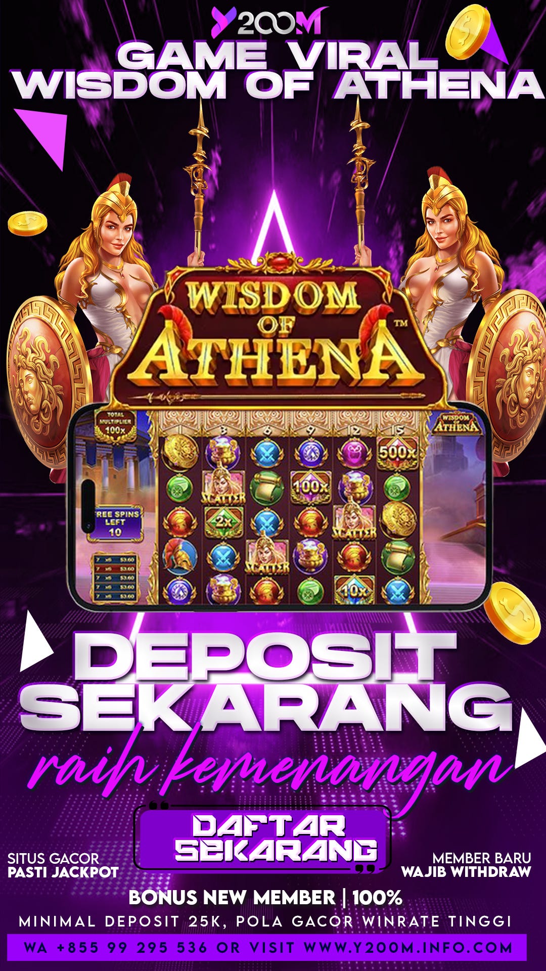 Game Wisdom of Athena. Y200M merupakan situs agen casino slot online terpercaya Indonesia yang ...