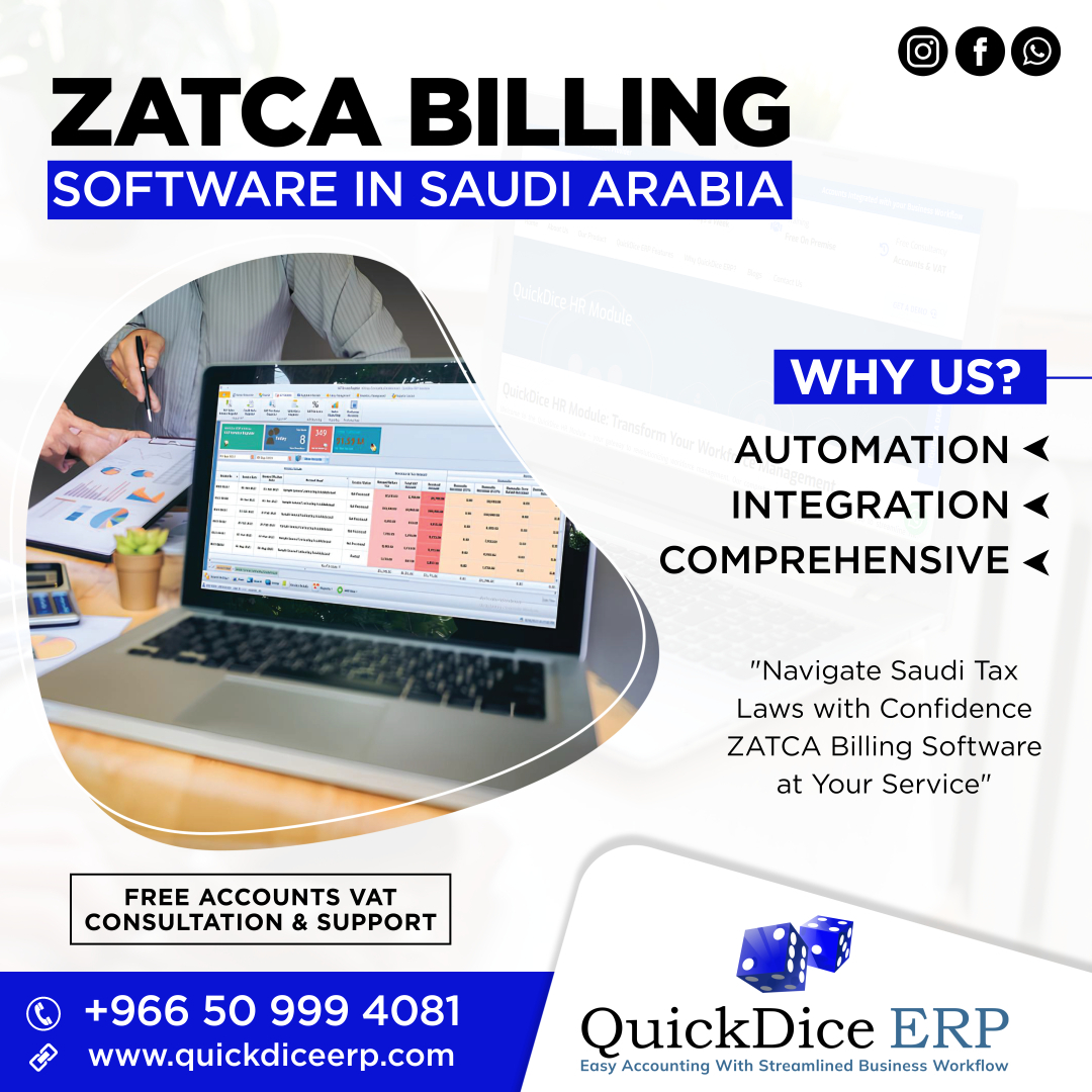 Best Zatca Approved E-invoicing in Riyadh - Quickdice ERP - Medium