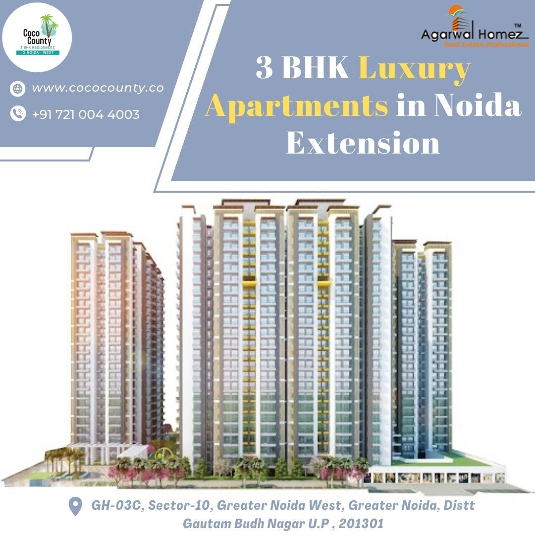 3 BHK Luxury Apartments in Noida Extension - Cococounty - Medium